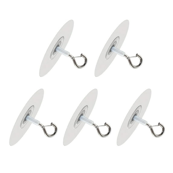 Pack of 5 Iron Adhesive Hooks Strong Holders for Glass Tiles Metal ...