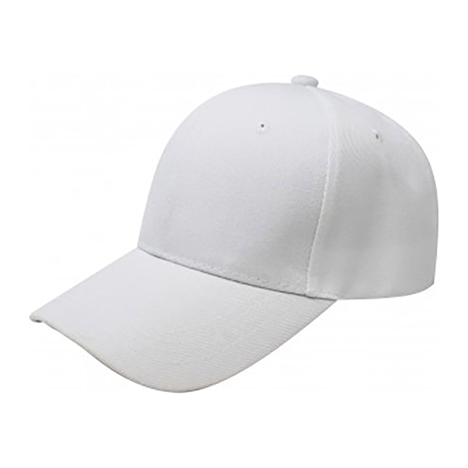 Pack of 5 Mechaly Plain Baseball Cap Hat Adjustable Back (White ...