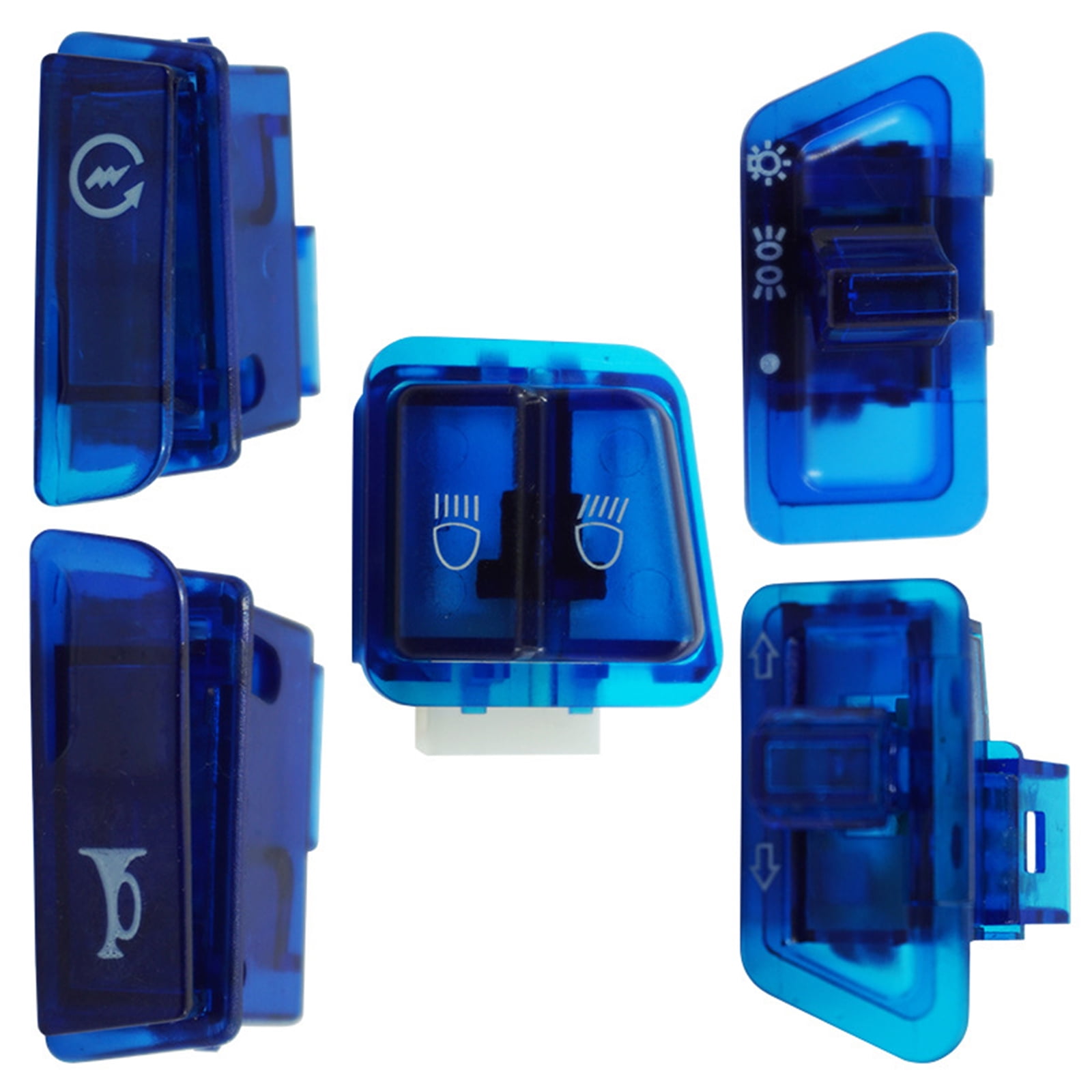 Pack of 5 Motorcycle Switches Button Include Headlight Turn Signals ...