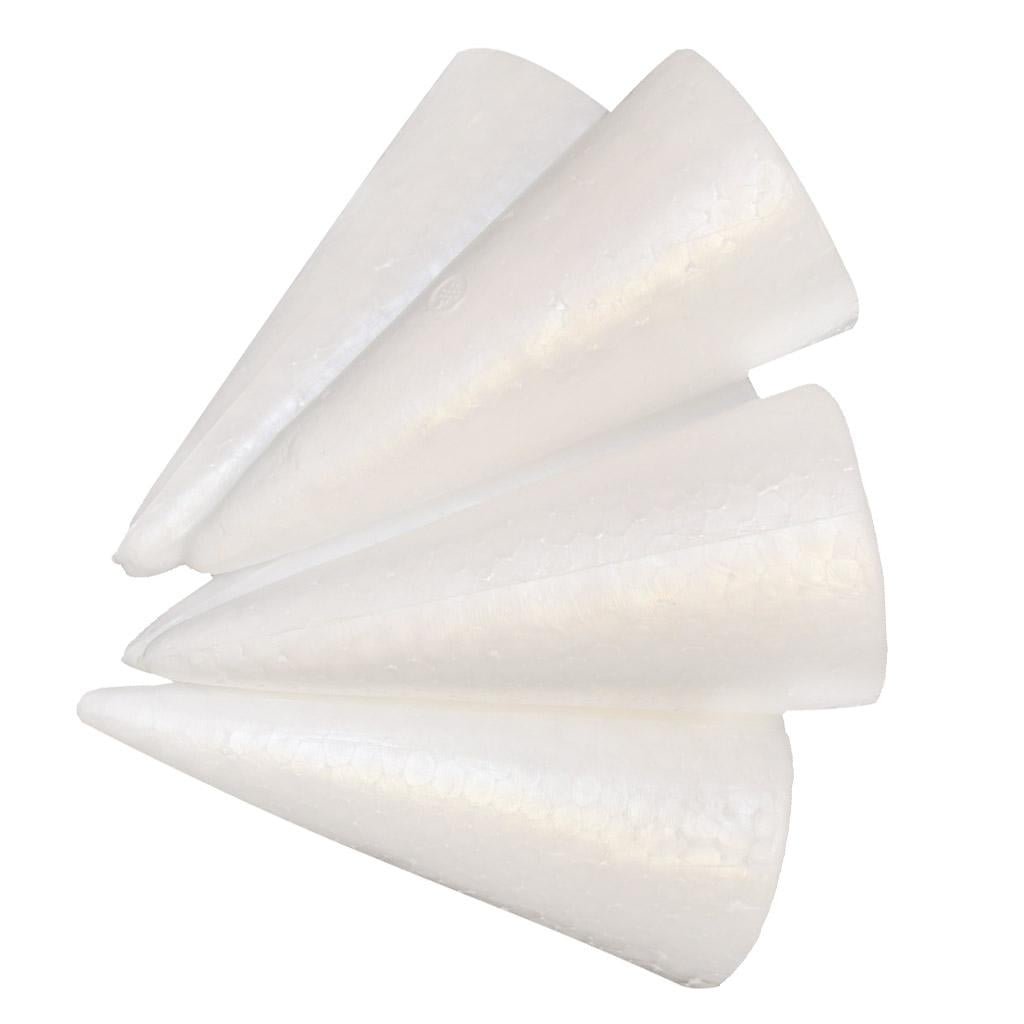 Pack of 5 Pcs 150mm Cone Shaped Polystyrene Foam Crafts DIY Christmas ...