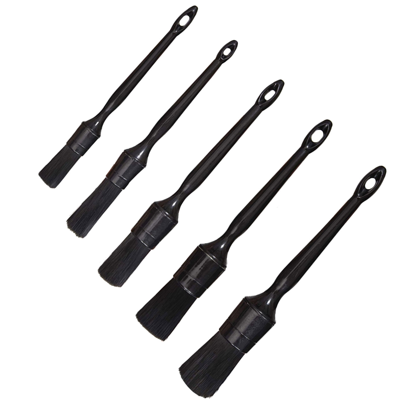 Pack of 5 Professional Automotive Cleaning Brushes with Ergonomic Snake ...