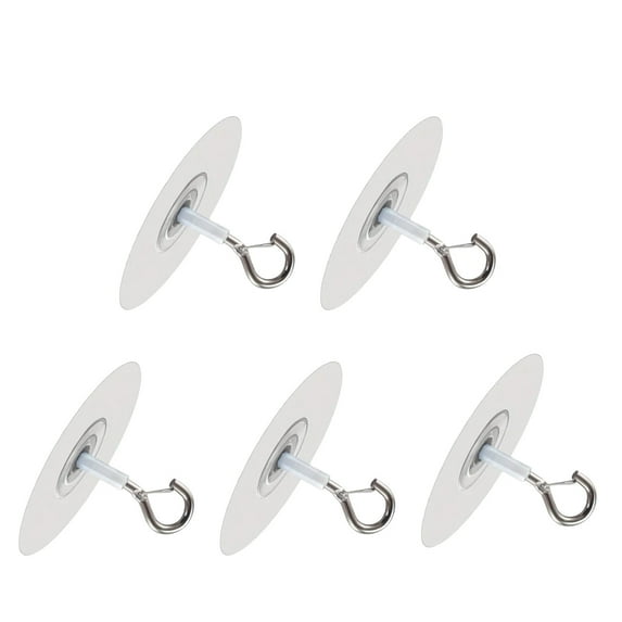 Pack of 5 Removable Adhesive Hooks for Wall Cabinets Ceiling Without ...
