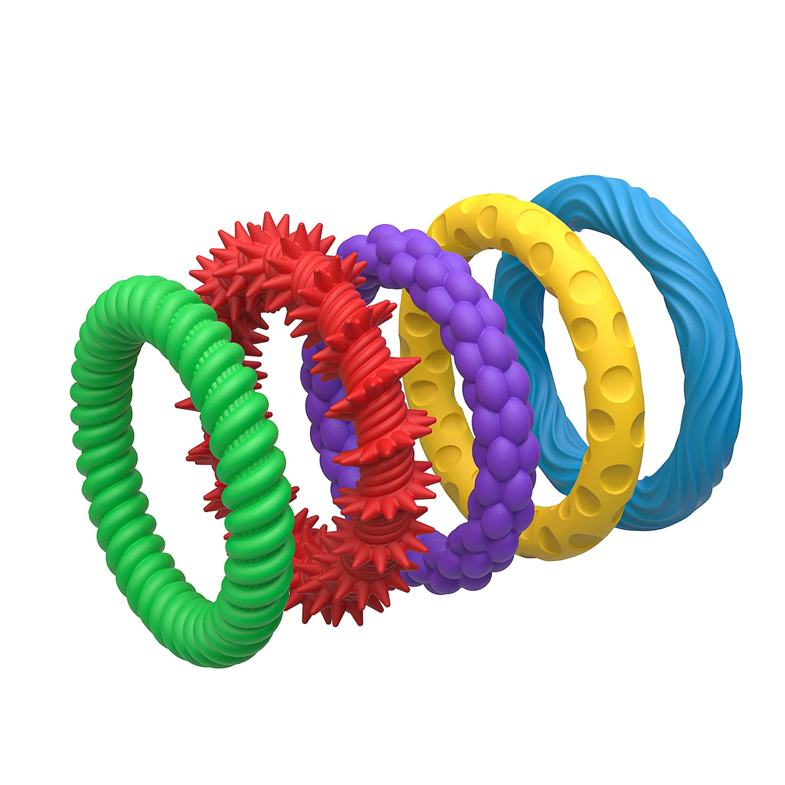 Pack of 5 Sensory Chewing Bracelets Texture Wristband for Student and ...