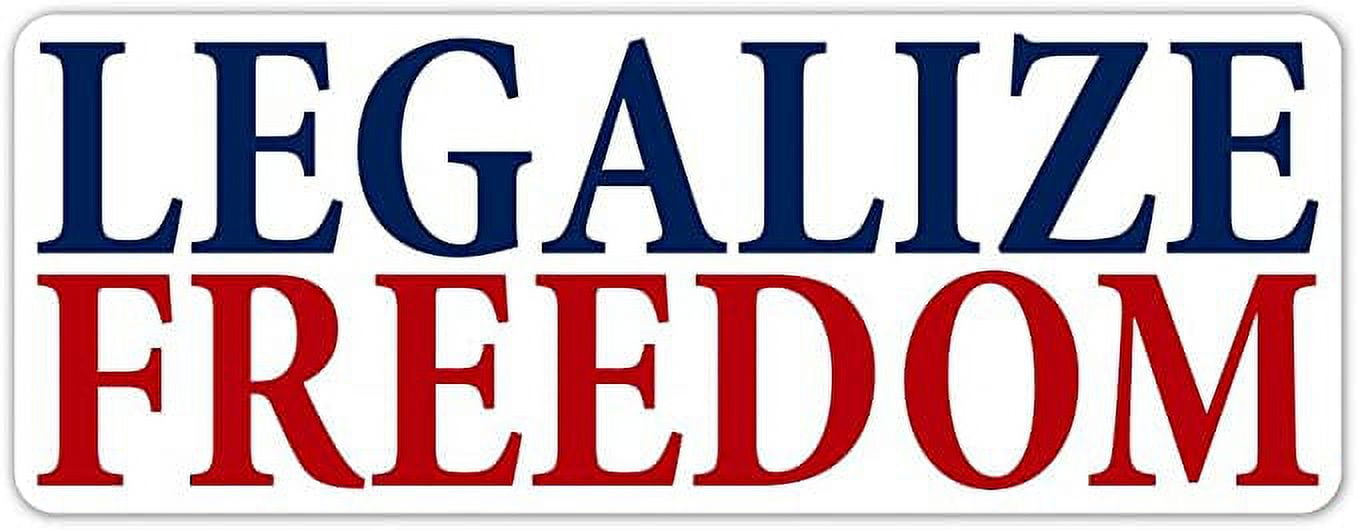 (Pack of 5 Stickers) Legalize Freedom American Value Vinyl Decal Bumper ...