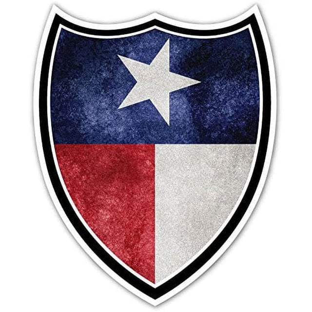 (Pack of 5 Stickers) Texas Texan Flag Lone Star Shield Vinyl Decal ...