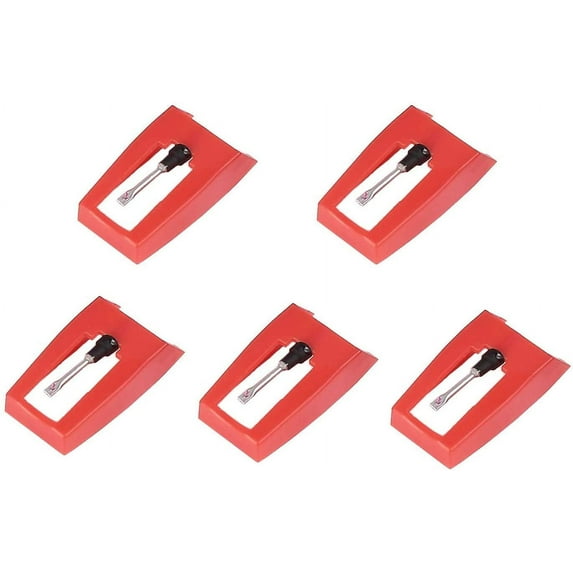 Pack of 5 diamond point needles for record players Crosley, Ion, Jensen ...