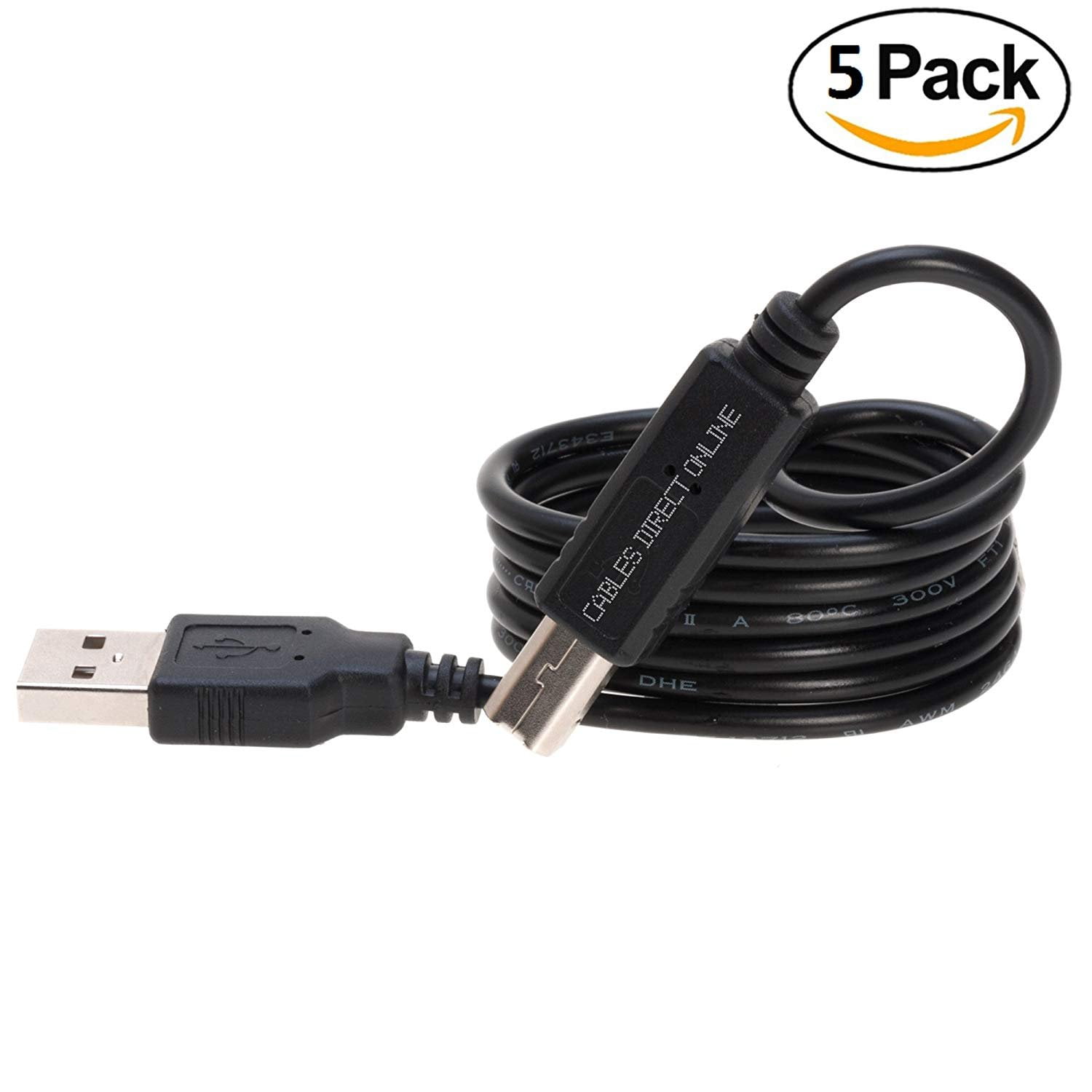 Cables Direct Online USB 2.0 Printer Cable A Male to B Male – 6FT High ...