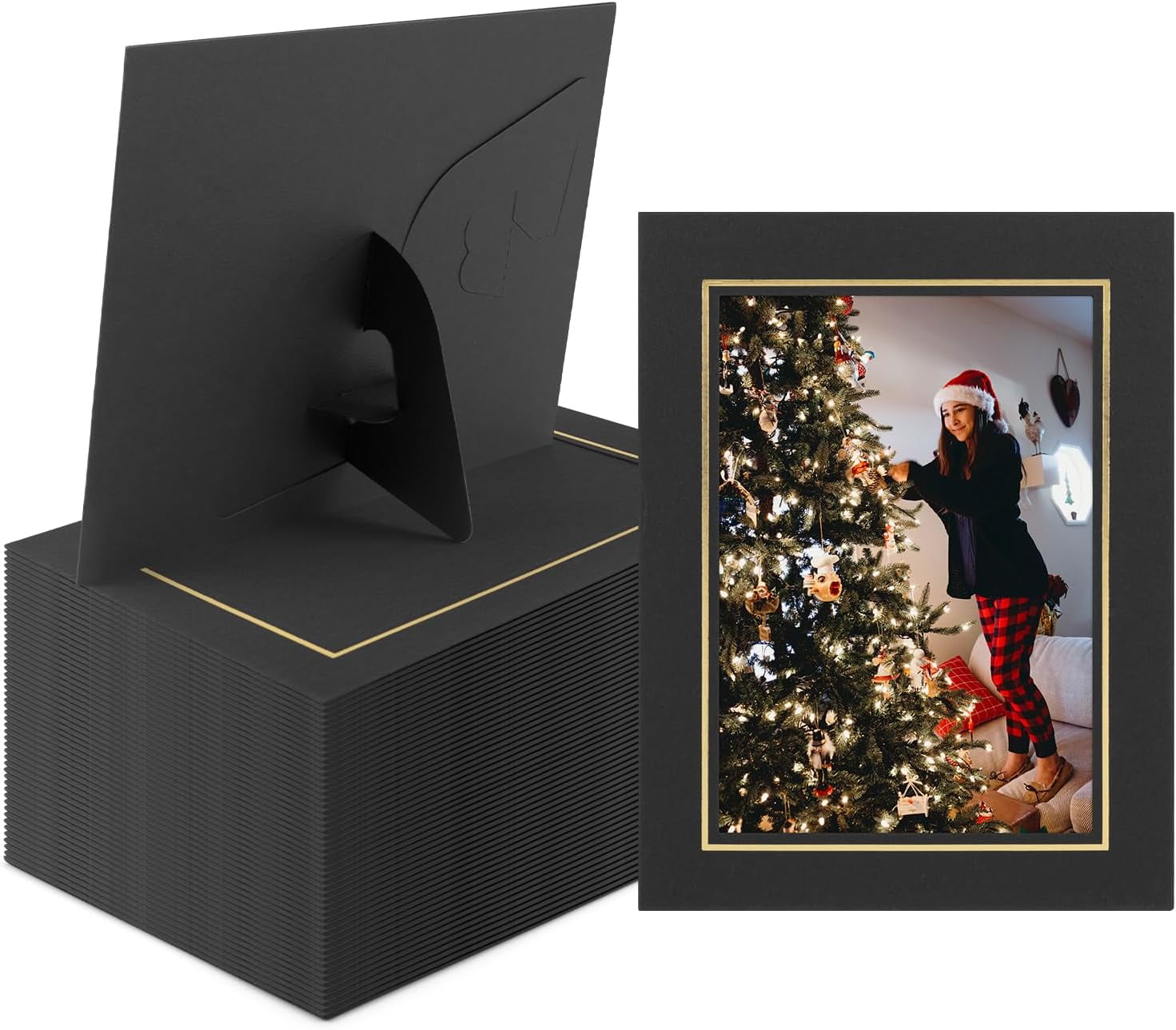 Pack of 50, 5X7 Paper Picture Frames with Easel, Photo Frame Cards, Diy ...