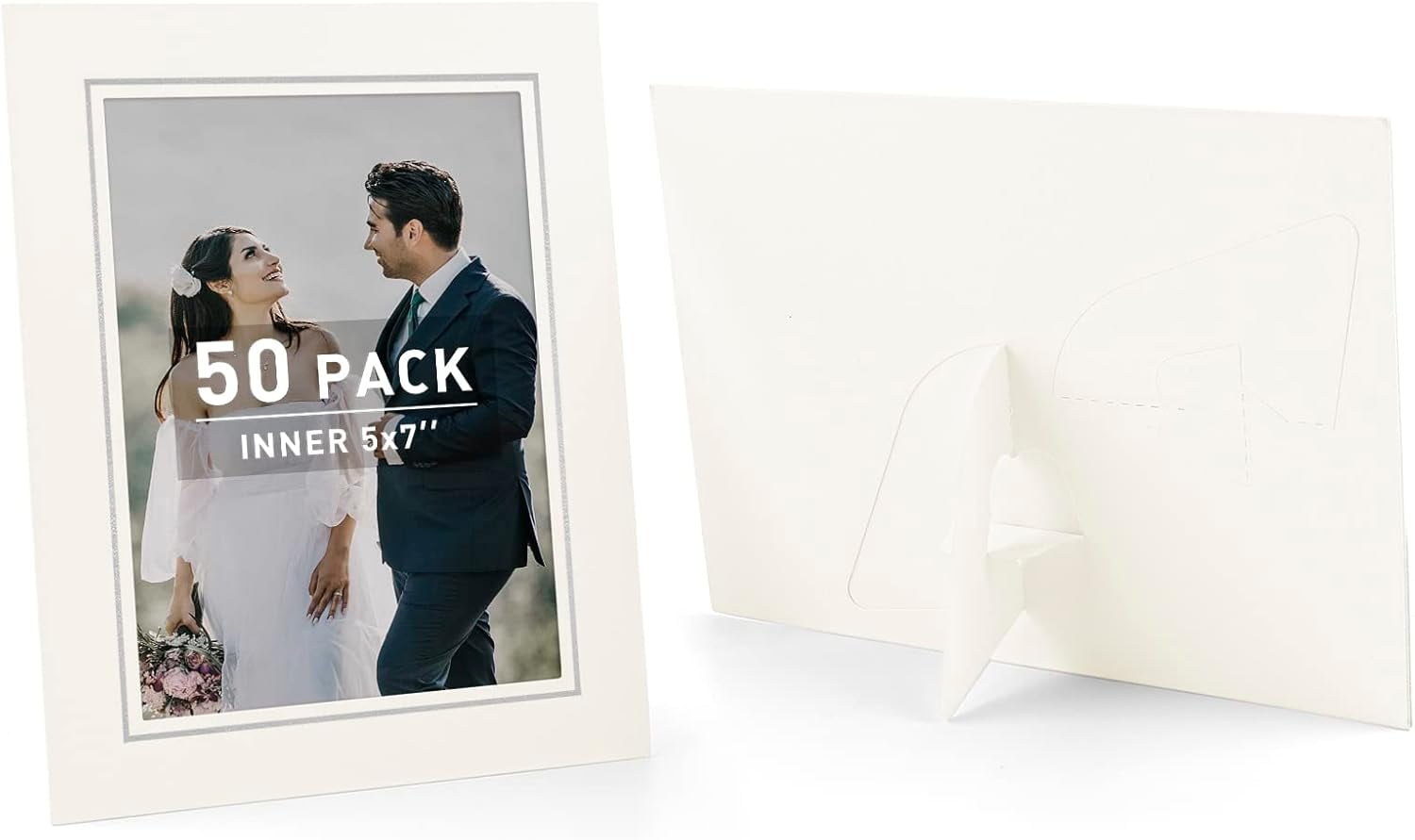 Pack of 50, 5X7 Paper Picture Frames with Easel, Photo Frame Cards, Diy ...