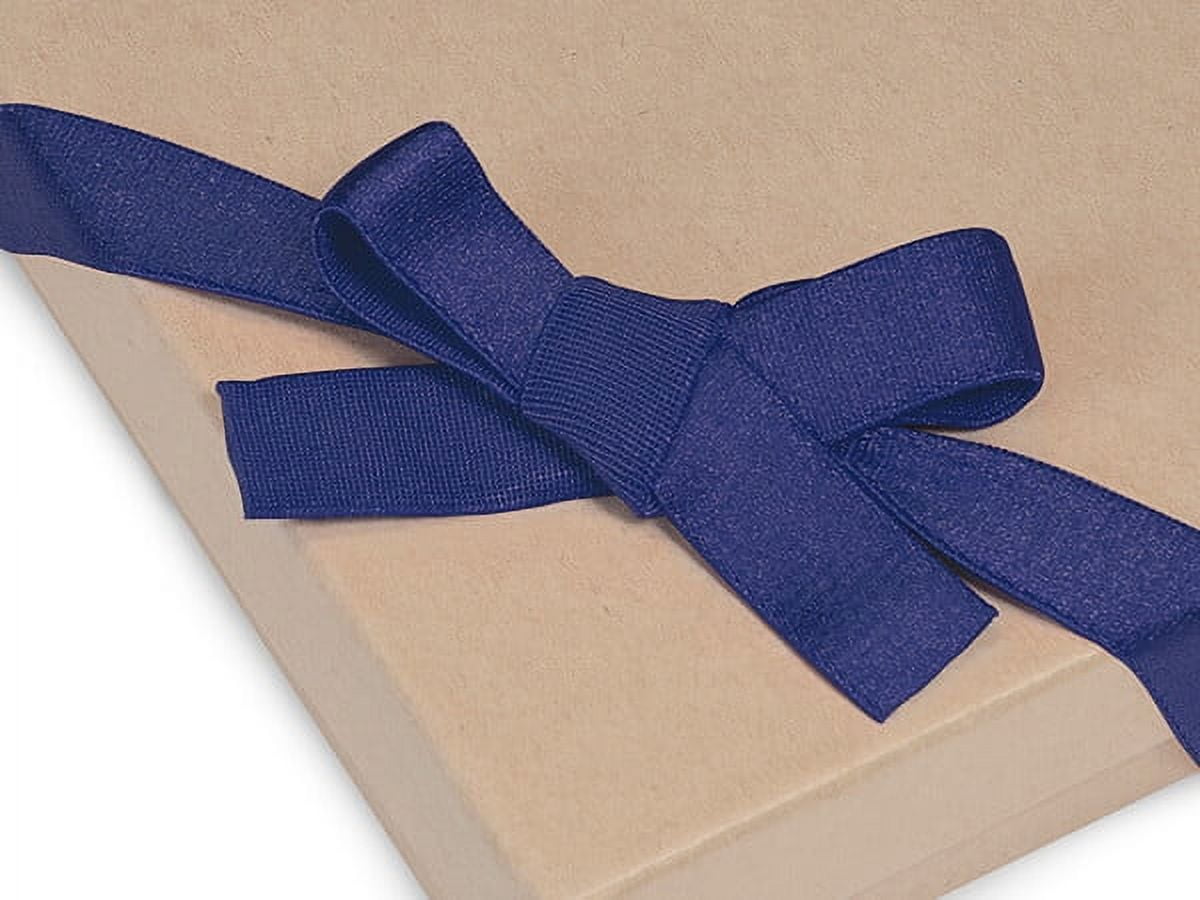 Pack of 50, 8" Navy Blue Satin Stretch Wide Loops With Pre-Tied Bows ...