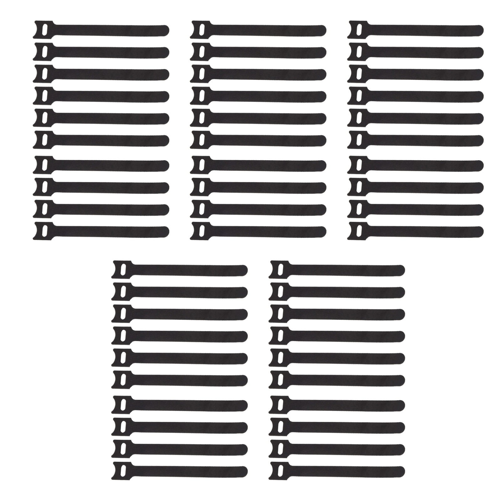 Pack of 50 Adhesive Cable Ties Reusable Cable Tie Nylon Cable ...