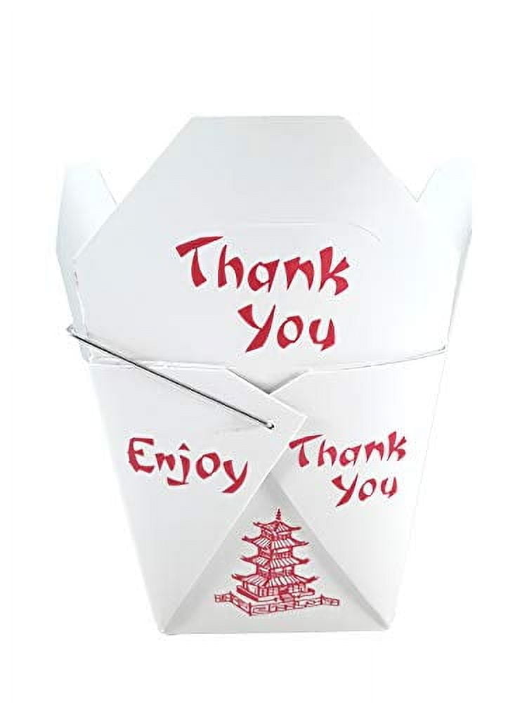 Pack of 50 Chinese Take Out Boxes Pagoda 16 oz/Pint Size Party Favor ...