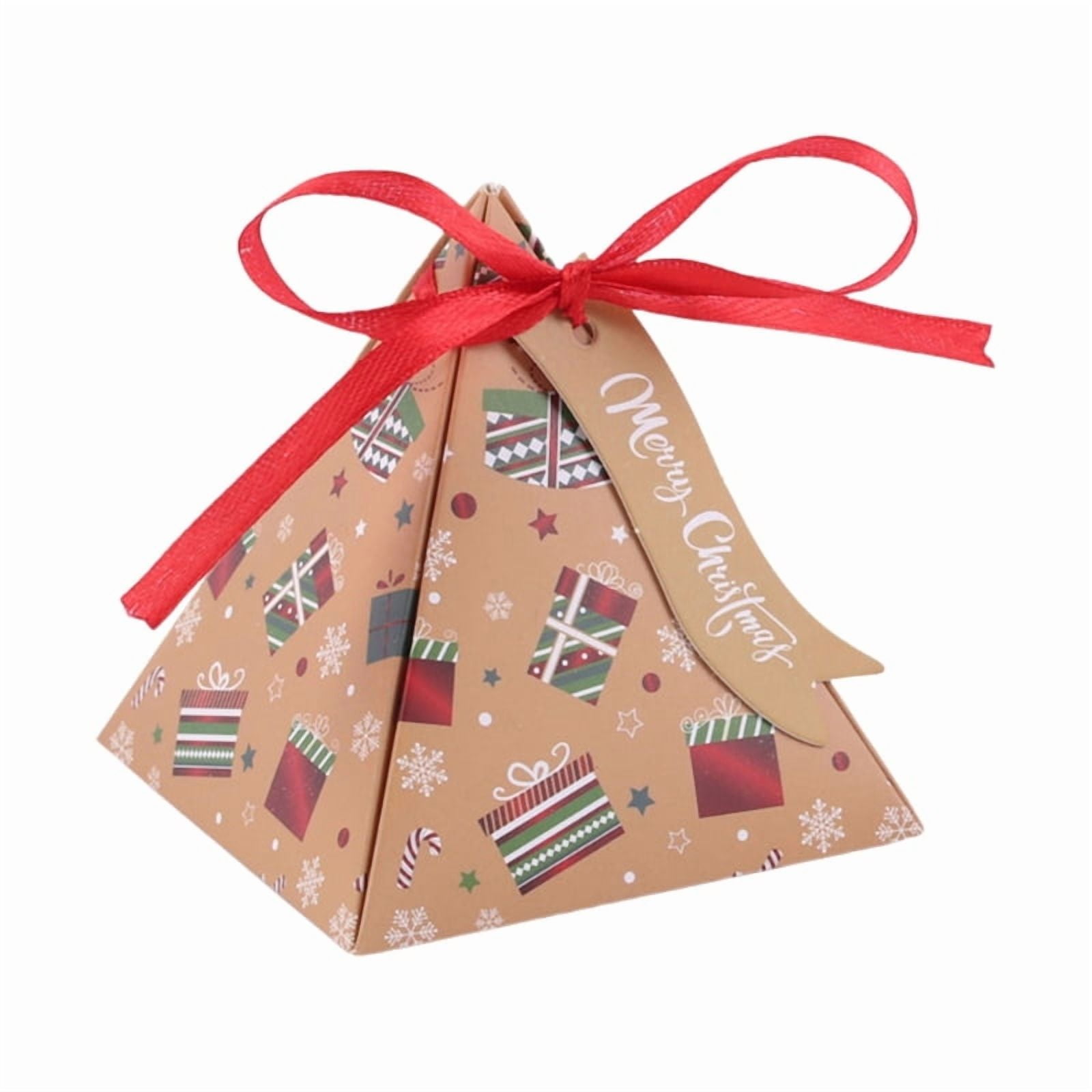 Pack of 50 Christmas Triangle Candy Boxes Attractive Christmas Triangle ...