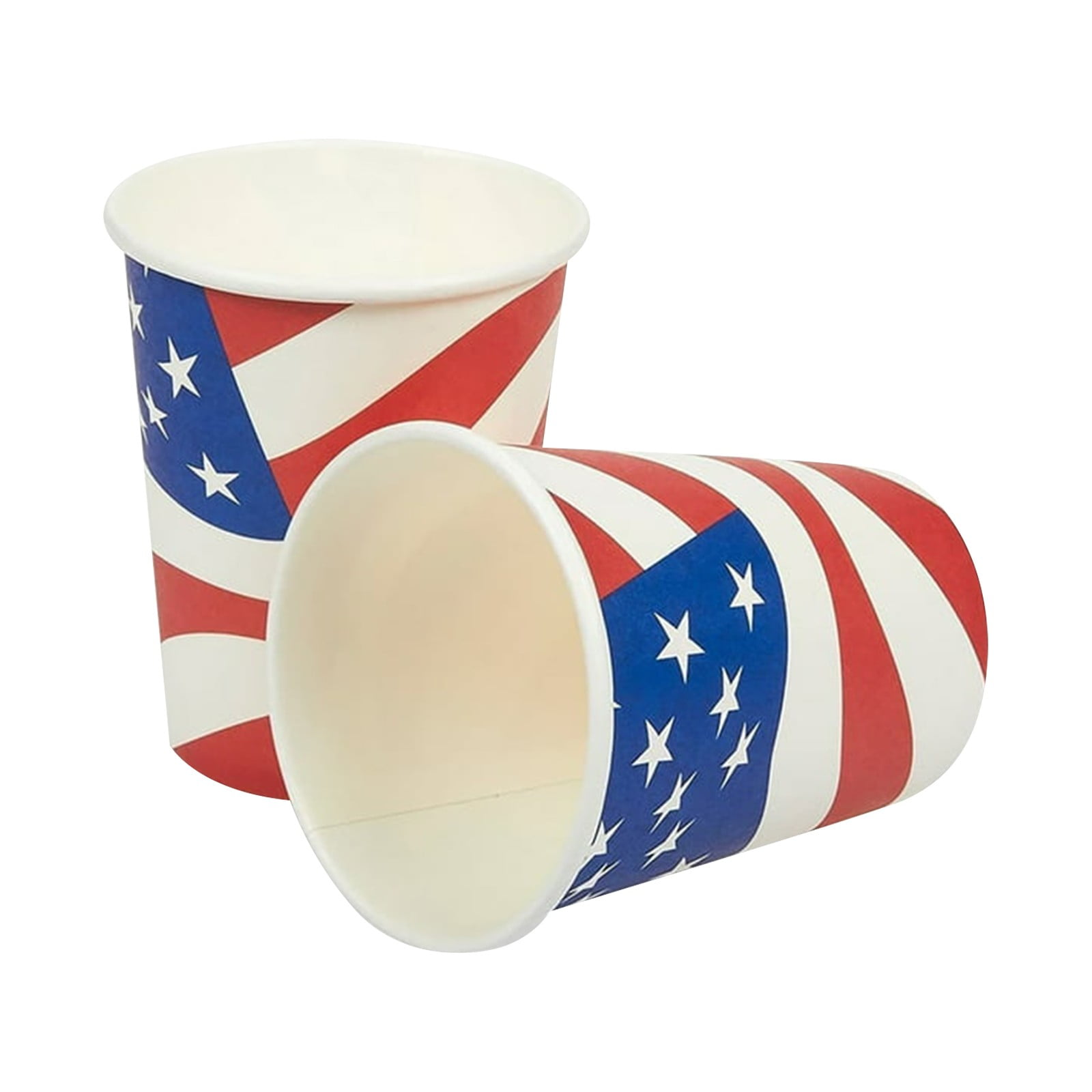 Pack of 50 Disposable Patriotic American Flag Paper Cups 12 oz ...
