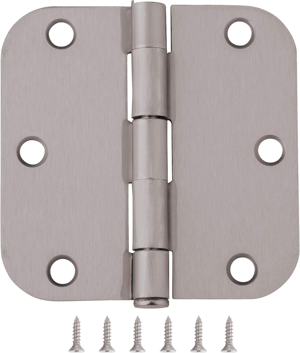 Pack of 50 Door Hinges 3-1/2" Inch Satin Nickel with 5/8" Radius Corner ...