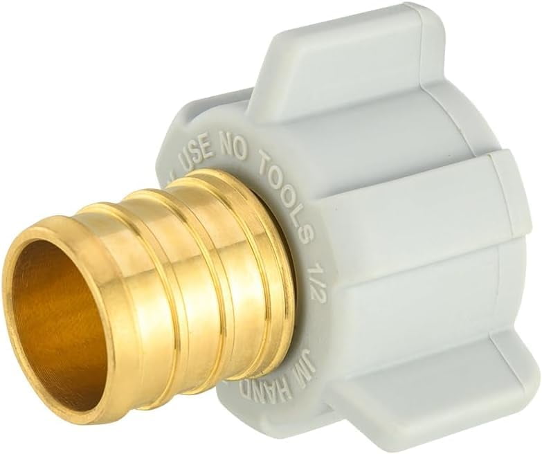 (Pack of 50) EFIELD 3/4" Pex x 1/2" Female NPT Swivel Adapter Barb Crimp Pex Brass Fittings ...