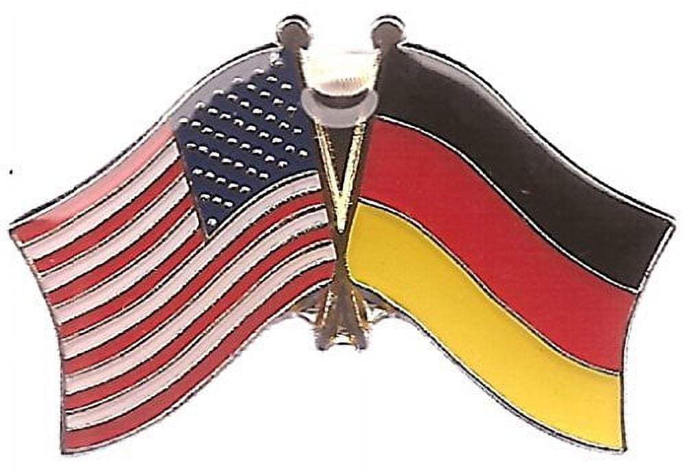 Pack of 50 Germany & US Crossed Double Flag Lapel Pins, German ...