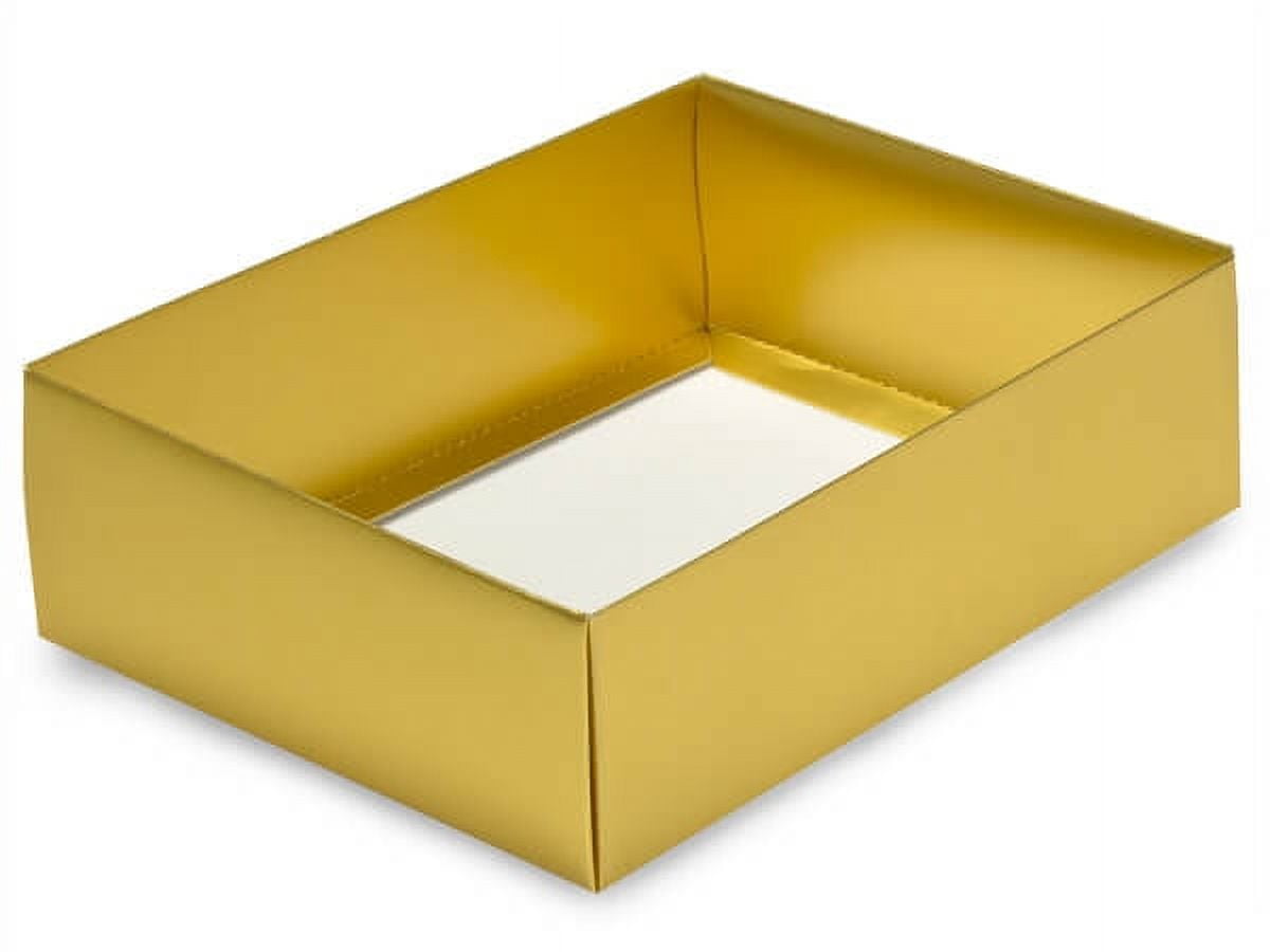 Pack of 50, Gold Large Folding Box Base 6.5 x 4.75 x 2" for Food ...