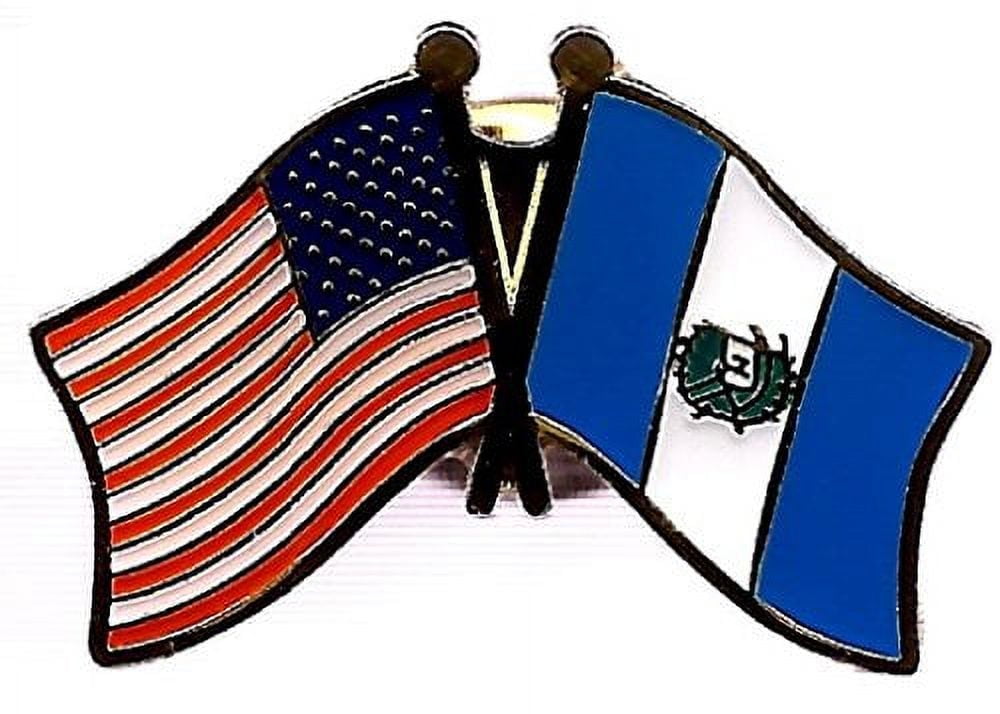 Pack of 50 Guatemala & US Crossed Double Flag Lapel Pins, Guatemalan ...