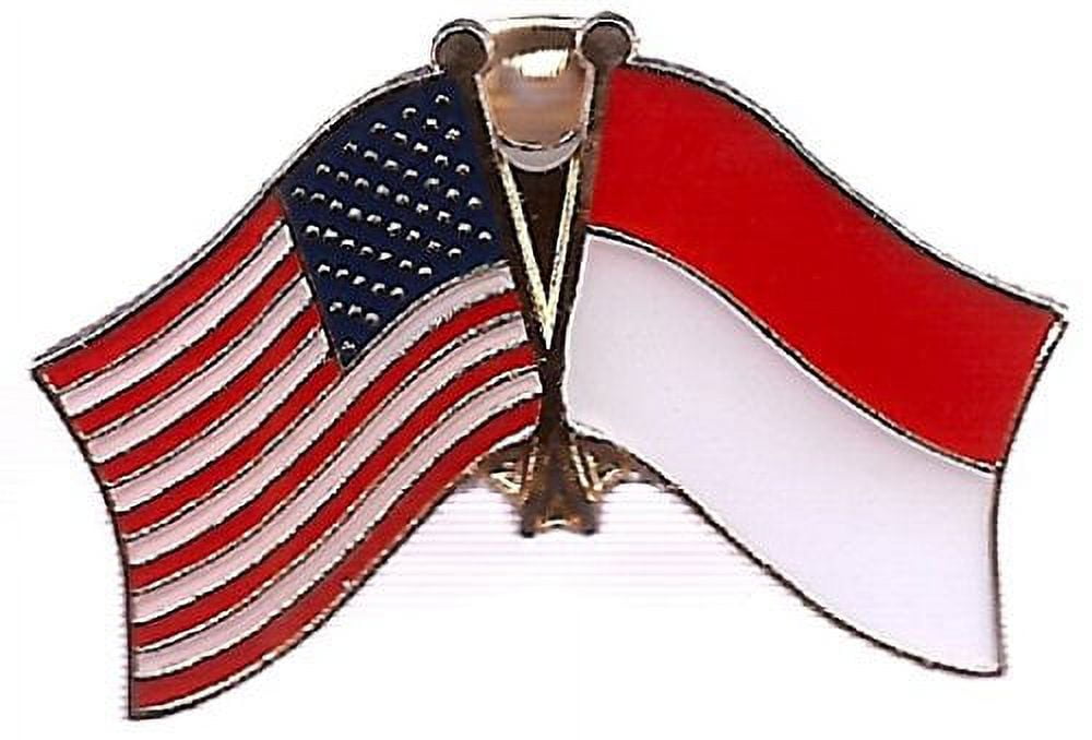 Pack of 50 Monaco & US Crossed Double Flag Lapel Pins, Monacoian ...