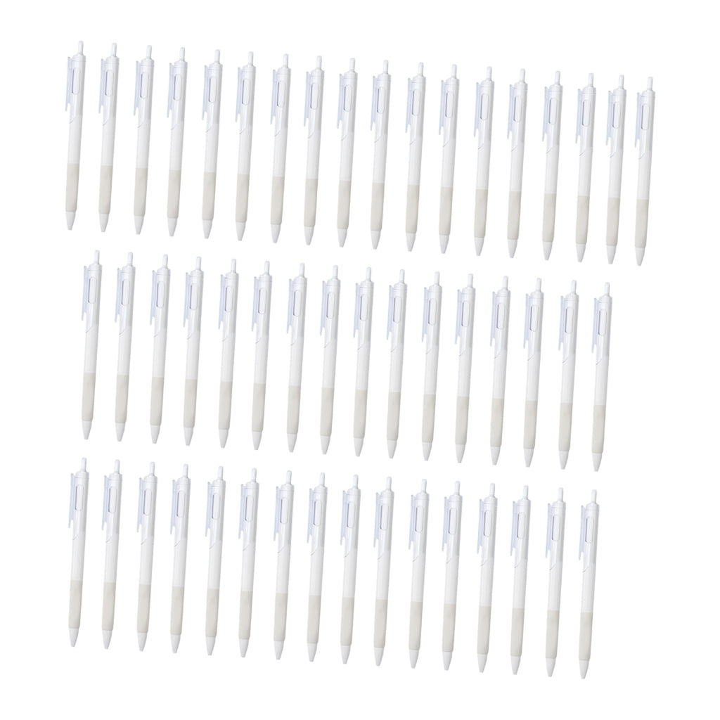 Pack of 50 Press Style Writing Pen 0.5mm Smooth Ink for Students ...