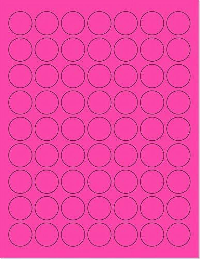 Pack of 50 Sheets, 8-1/2 x 11" Fluorescent Labels for Laser & Inkjet ...