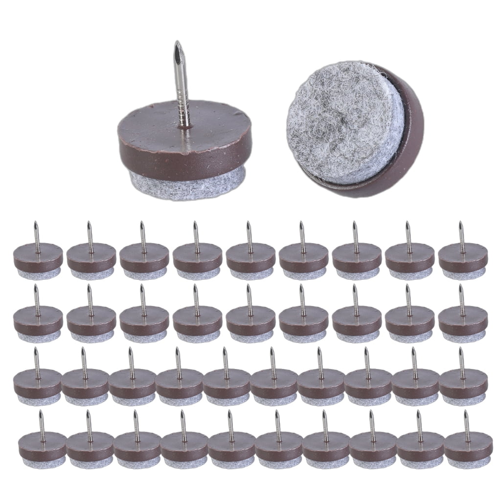 Pack of 50 Sturdy Felt Furniture Glides With Nails for Floor Protective ...