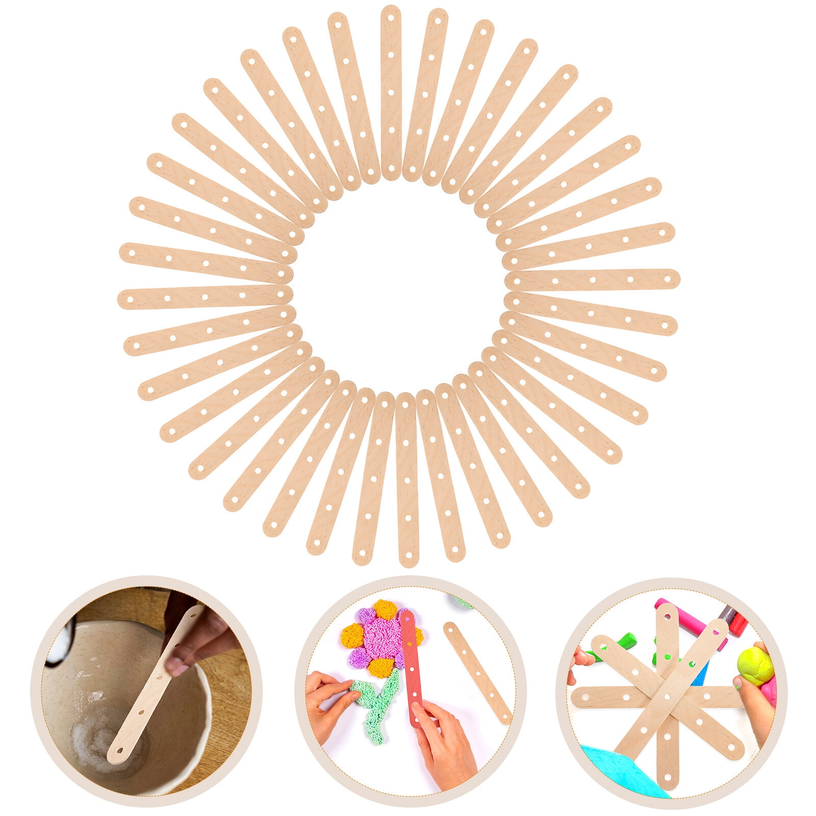 Pack of 50 Wooden Nature Color Sticks Wooden Sticks DIY wood craft ...