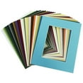 Pack of 50 sets 5x7 MIXED COLORS White Core Picture Mats Mattes Matting ...