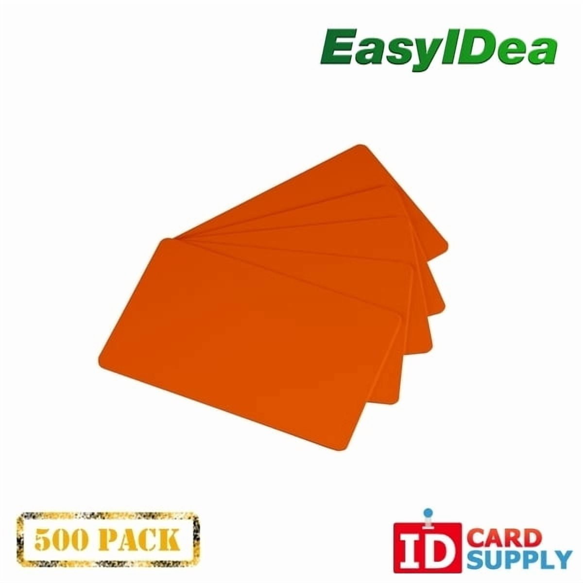 Pack of 500 Orange CR80 Standard Size PVC Cards | 30 mil Thickness by ...