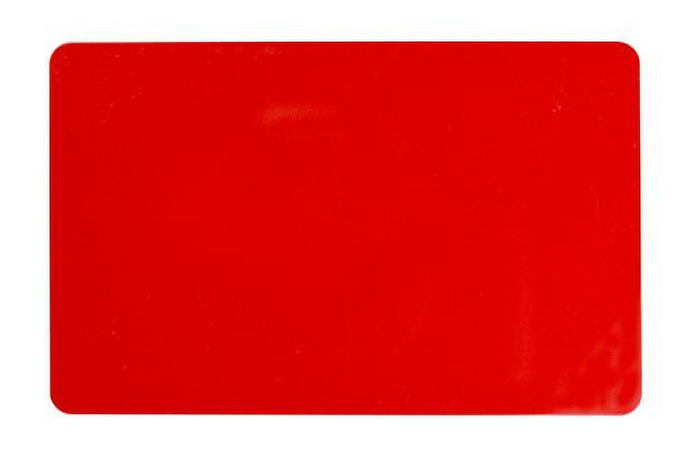 Pack of 500 Premium Graphic Quality Red PVC Cards CR80 30 Mil Standard ...