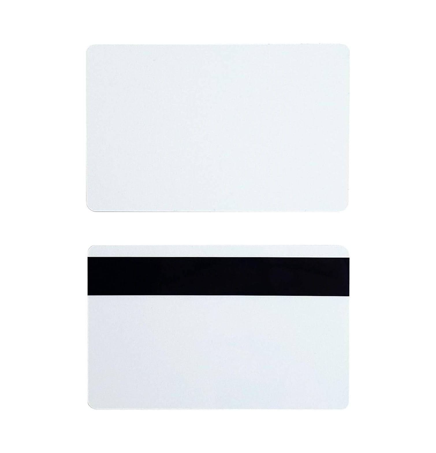 Pack of 500 Premium Graphic Quality White PVC w/HiCo 3 Track Stripe ...