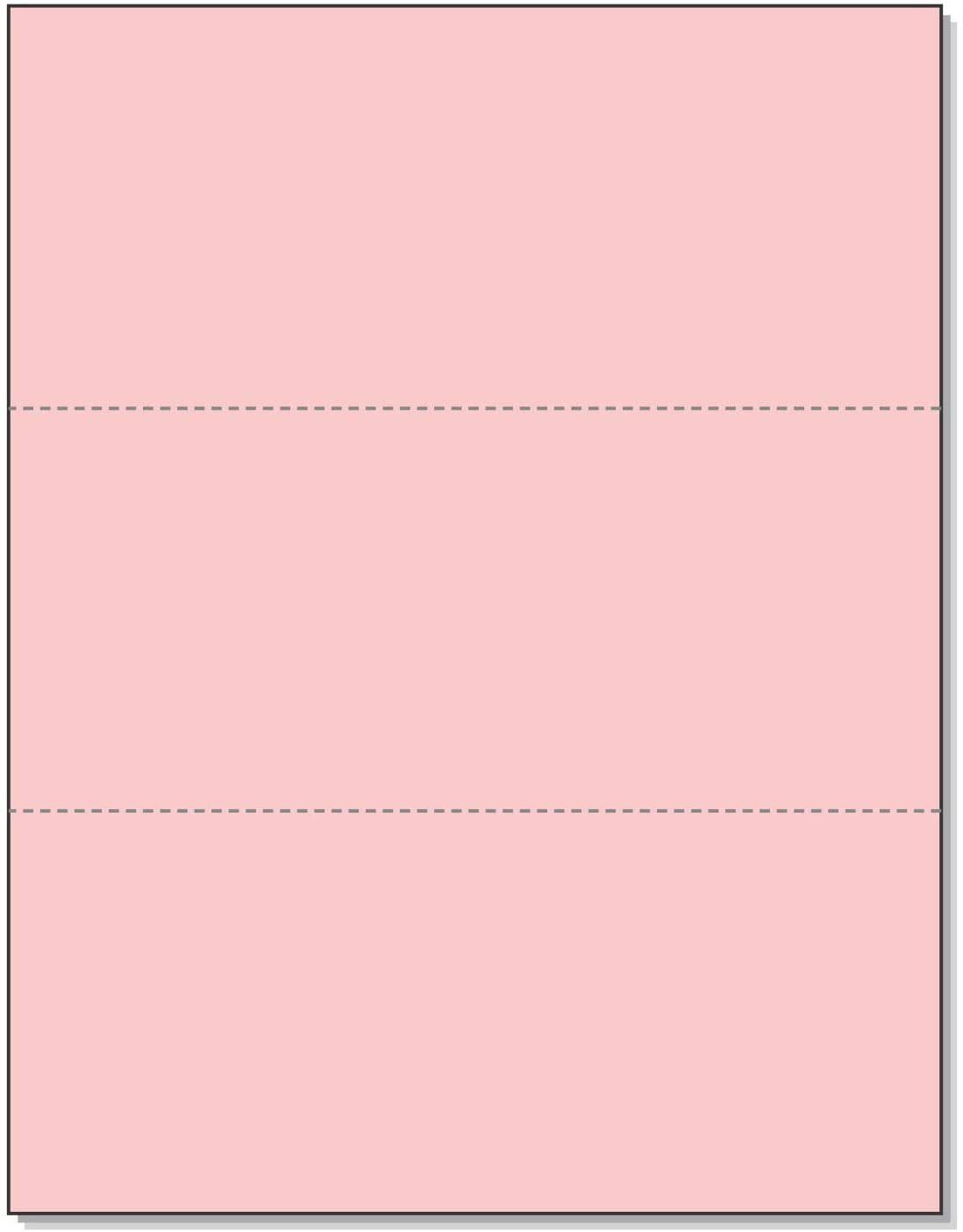 Pack of 500 Sheets, 8-1/2 x 11" Letter Size Perforated Paper Pink, Perf ...
