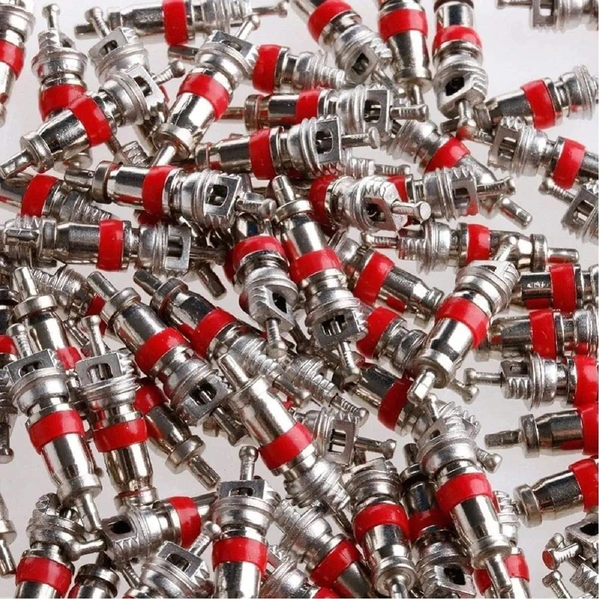 (Pack of 500) TPMS Nickel Plated Red Valve Cores Made in The USA for ...