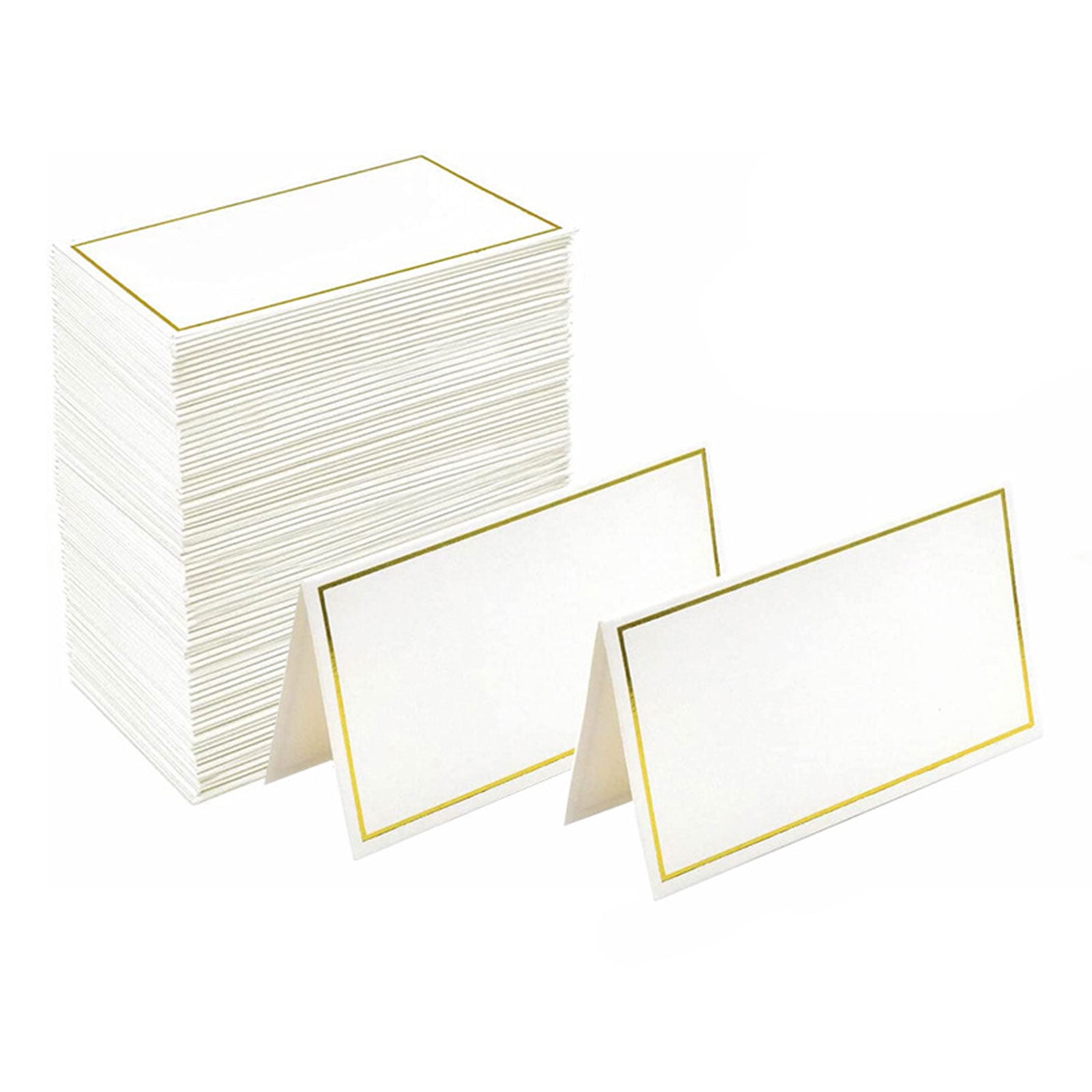 Pack of 50PCS Chic Gold Trimmed Place Cards Name Card for Wedding ...