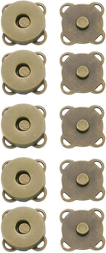 Pack of 5pairs Magnetic Snap Button Metal Plum Blossom Sew-on Button ...