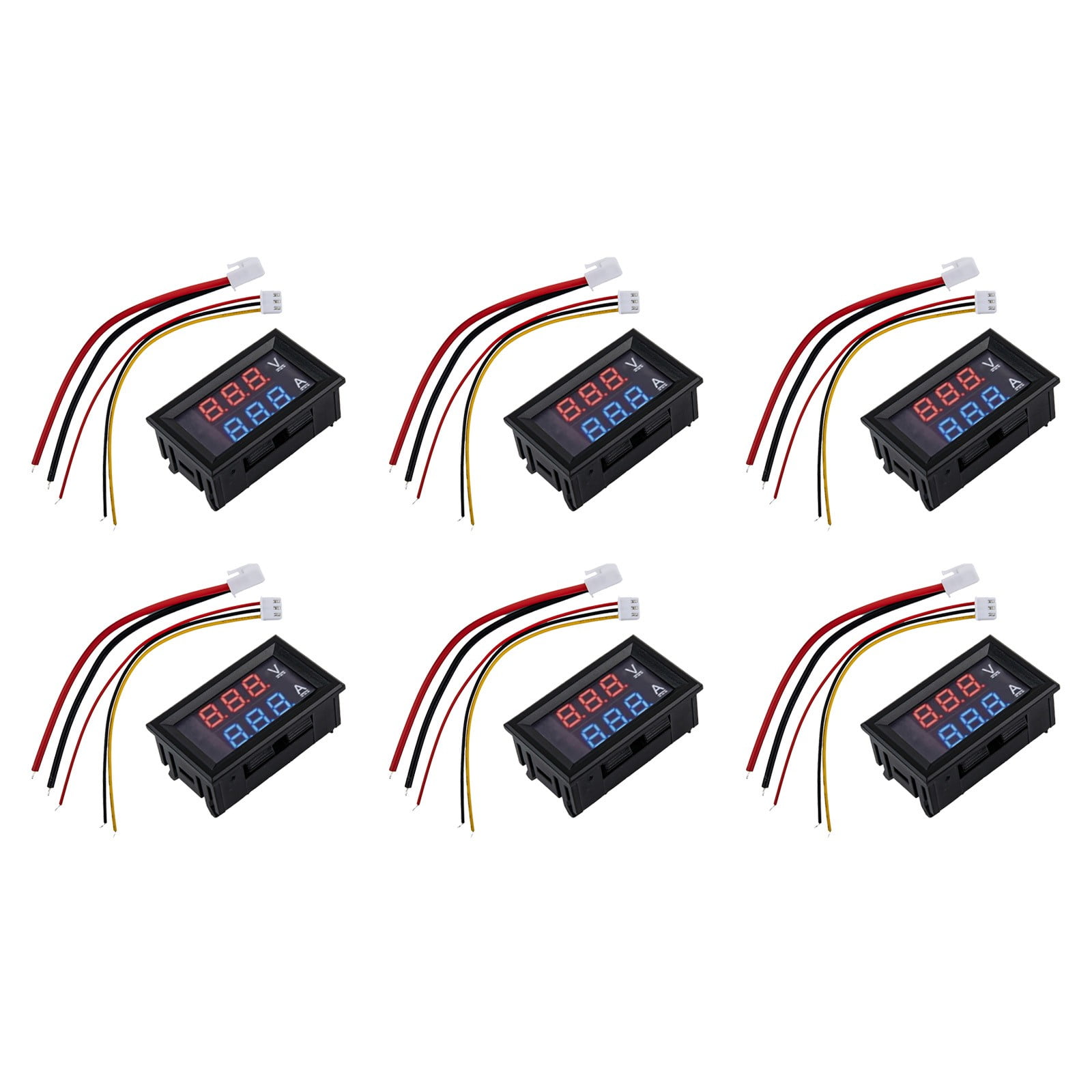 Pack of 6 0.28in LED Digital Voltmeter Ammeter DC0-100V 10A Double ...
