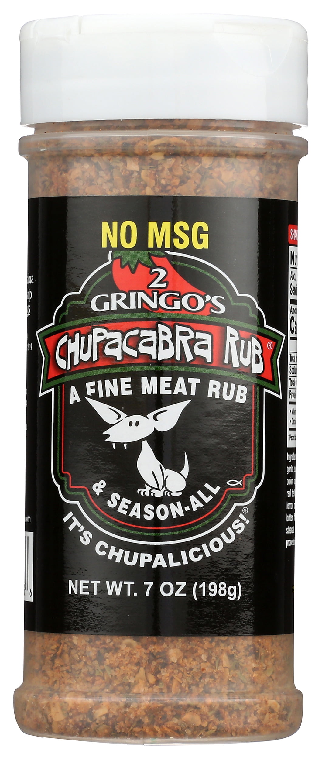 (Pack of 6), 2 Gringo's Chupacabra Seasoning Rub No Msg, 7oz - Walmart.com