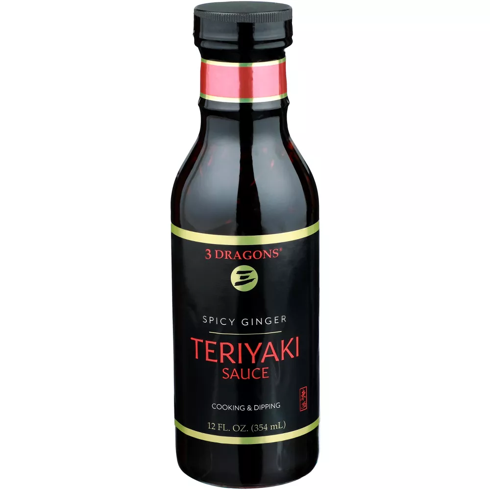 Pack of 6, 3 Dragons Spicy Ginger Teriyaki Sauce, 12 oz - Walmart.com