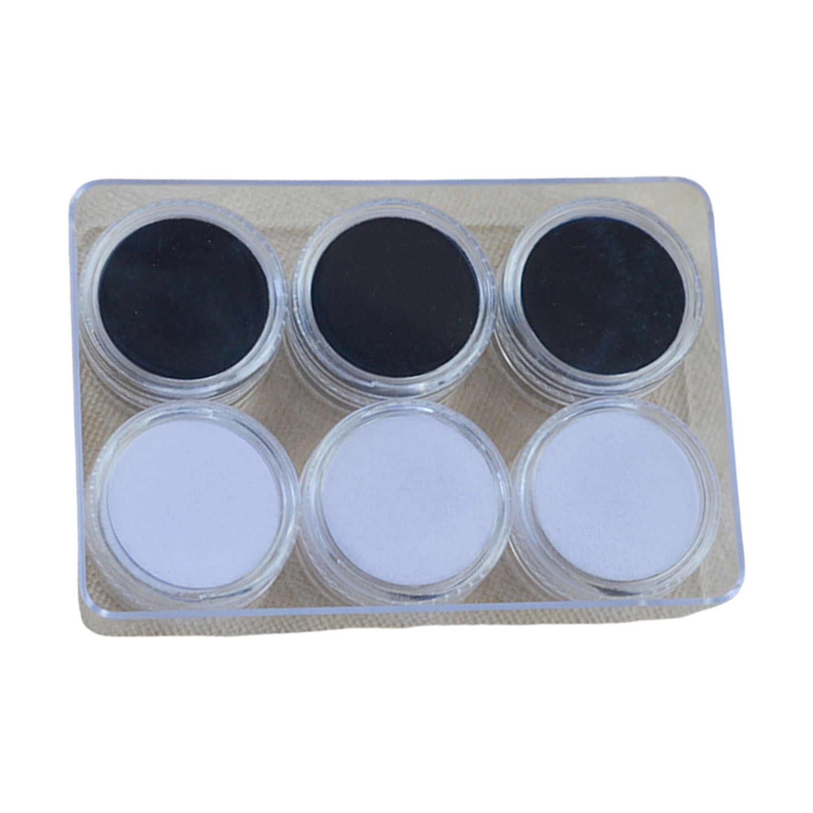 Pack of 6 Acrylic Round Storage Boxes with Threaded Lid for Jewelry ...