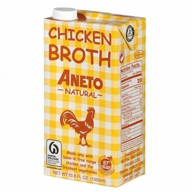 Aneto, Natural Chicken Broth, 33.8 fl oz, Pack of 6 - Walmart.com