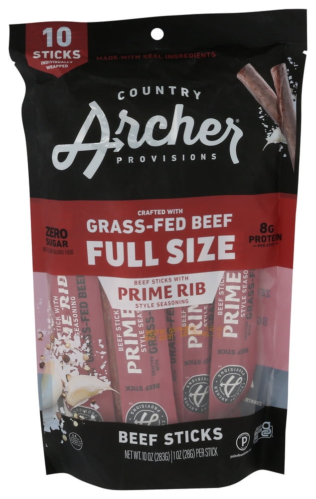 (Pack of 6) Archer Sticks Beef Prime Rib 10 oz - Walmart.com