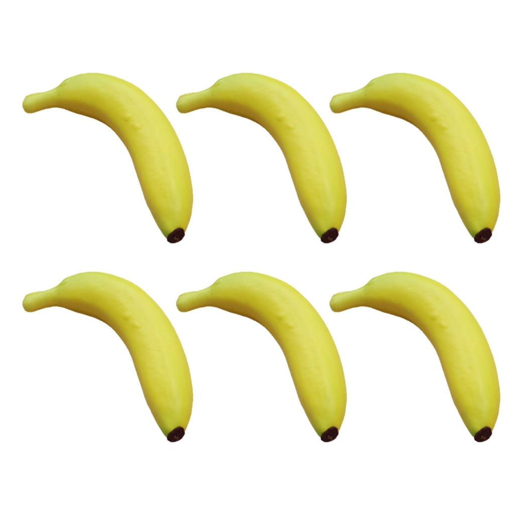Pack of 6 Artificial Bananas Model Realistic Bananas Foam Texture ...