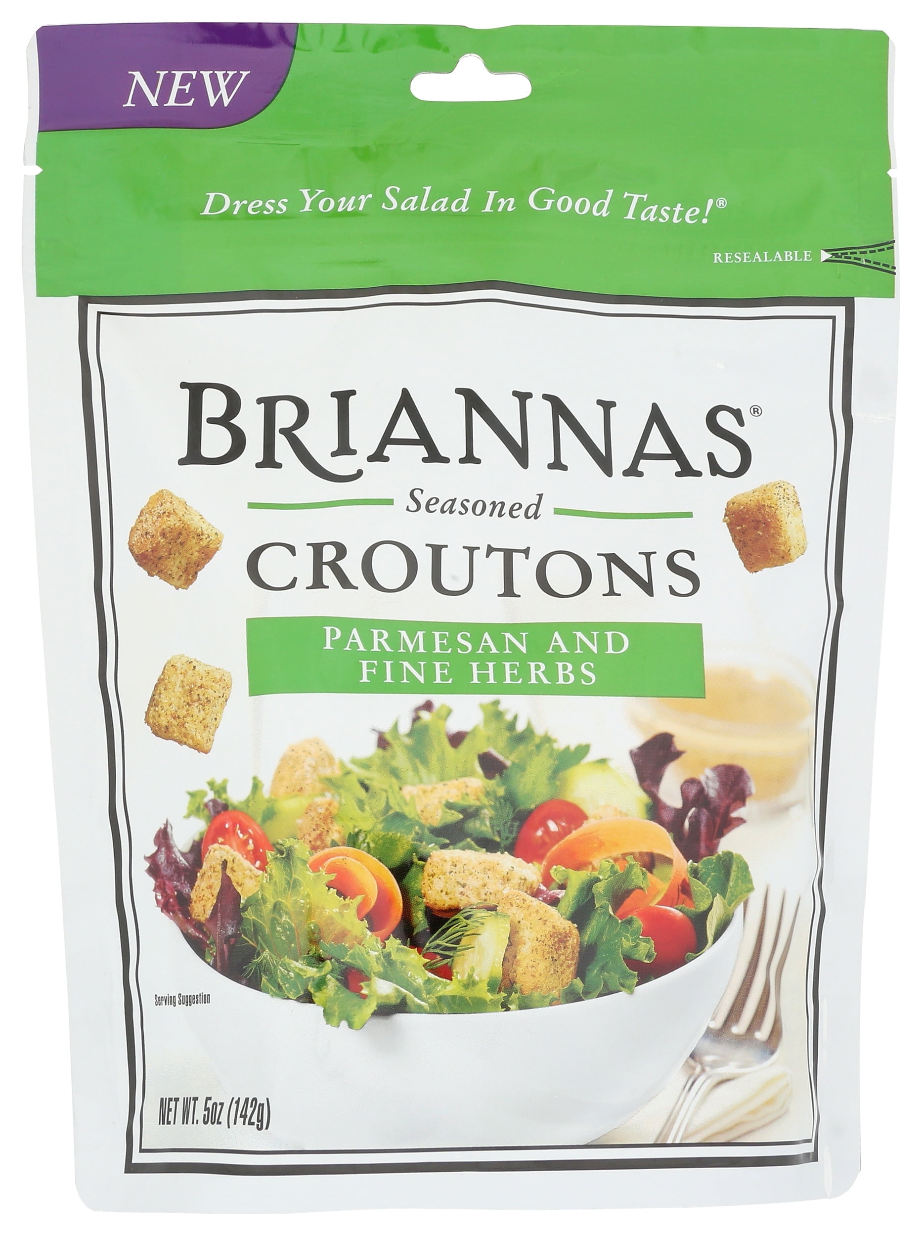 (Pack of 6) Briannas Parmesan and Fine Herbs Seasoned Croutons, 5 oz ...