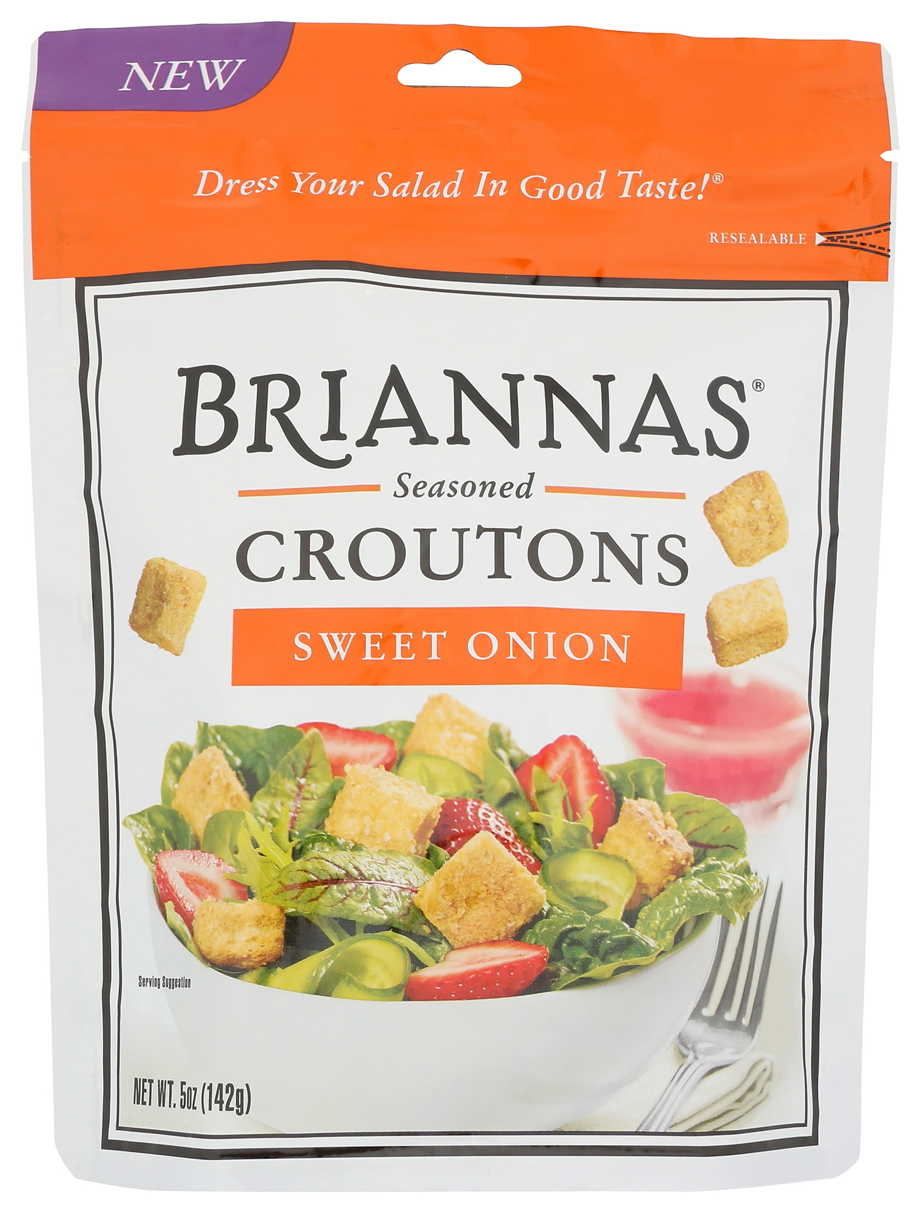 (Pack of 6), BRIANNAS Sweet Onion Croutons , 5 oz - Walmart.com