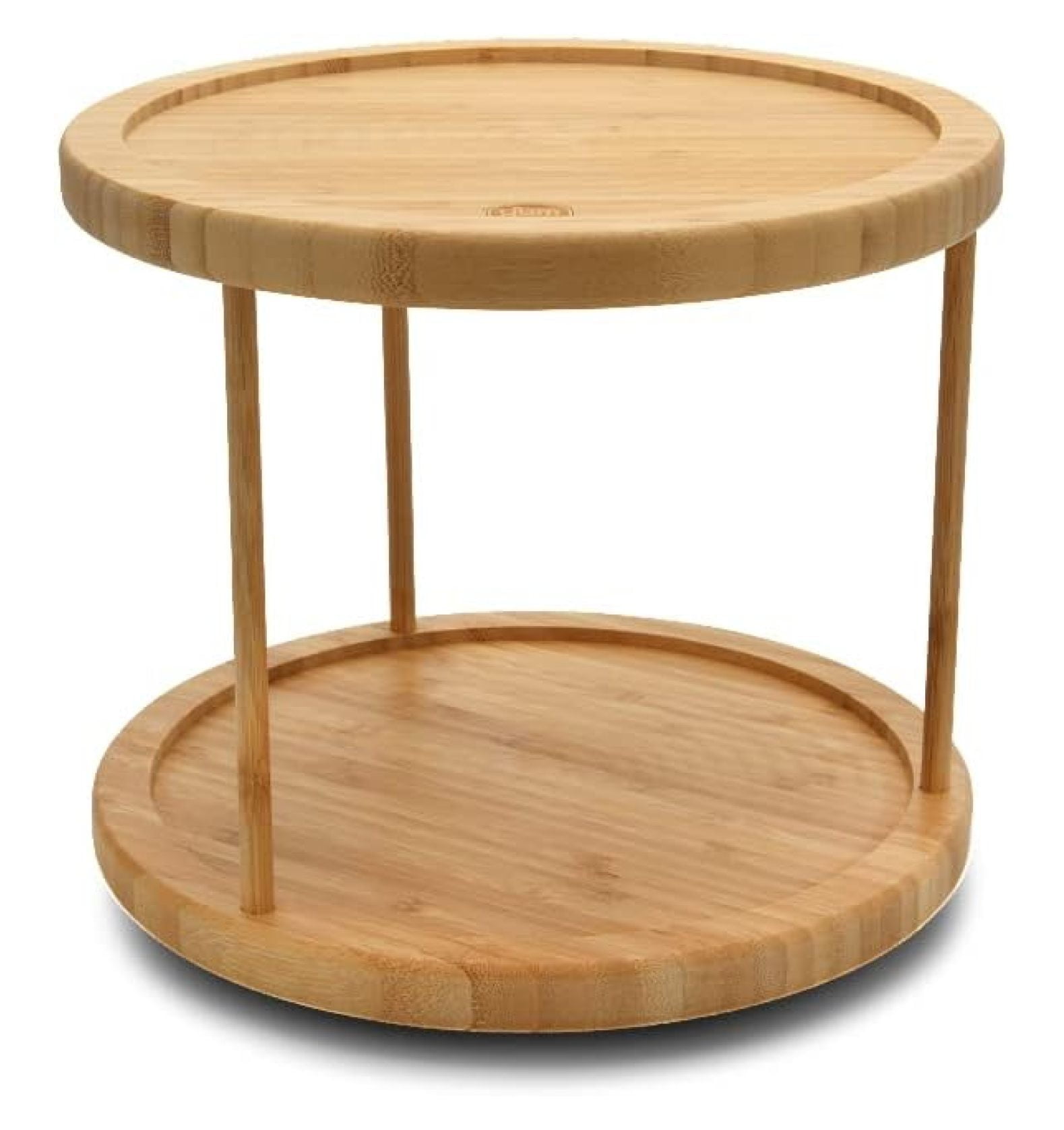 Pack of 6 Bamboo Lazy Susan Single Turntable (10" (2 Tier)) - Walmart.com