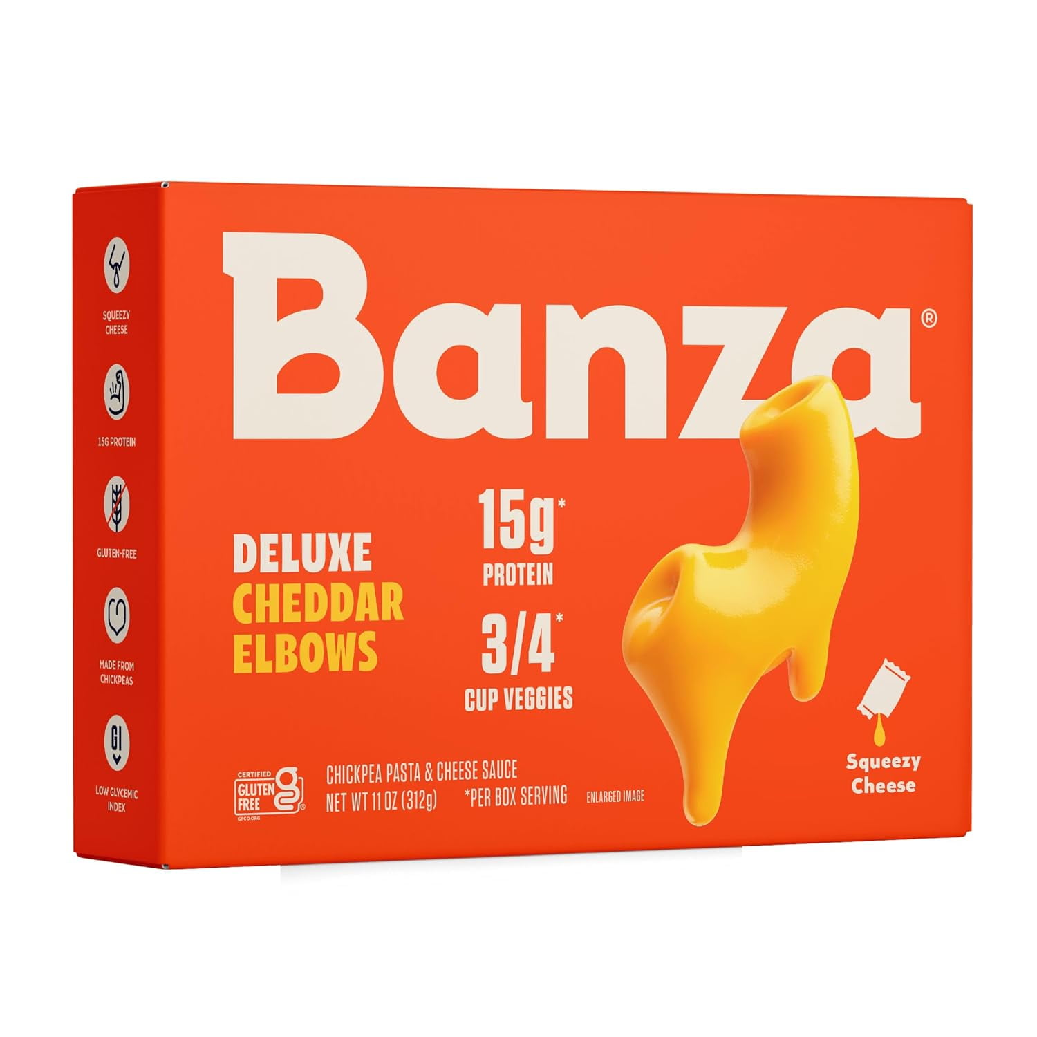 Pack of 6, Banza Cheddar Mac & Cheese Chickpea Pasta, 11 oz - Walmart.com