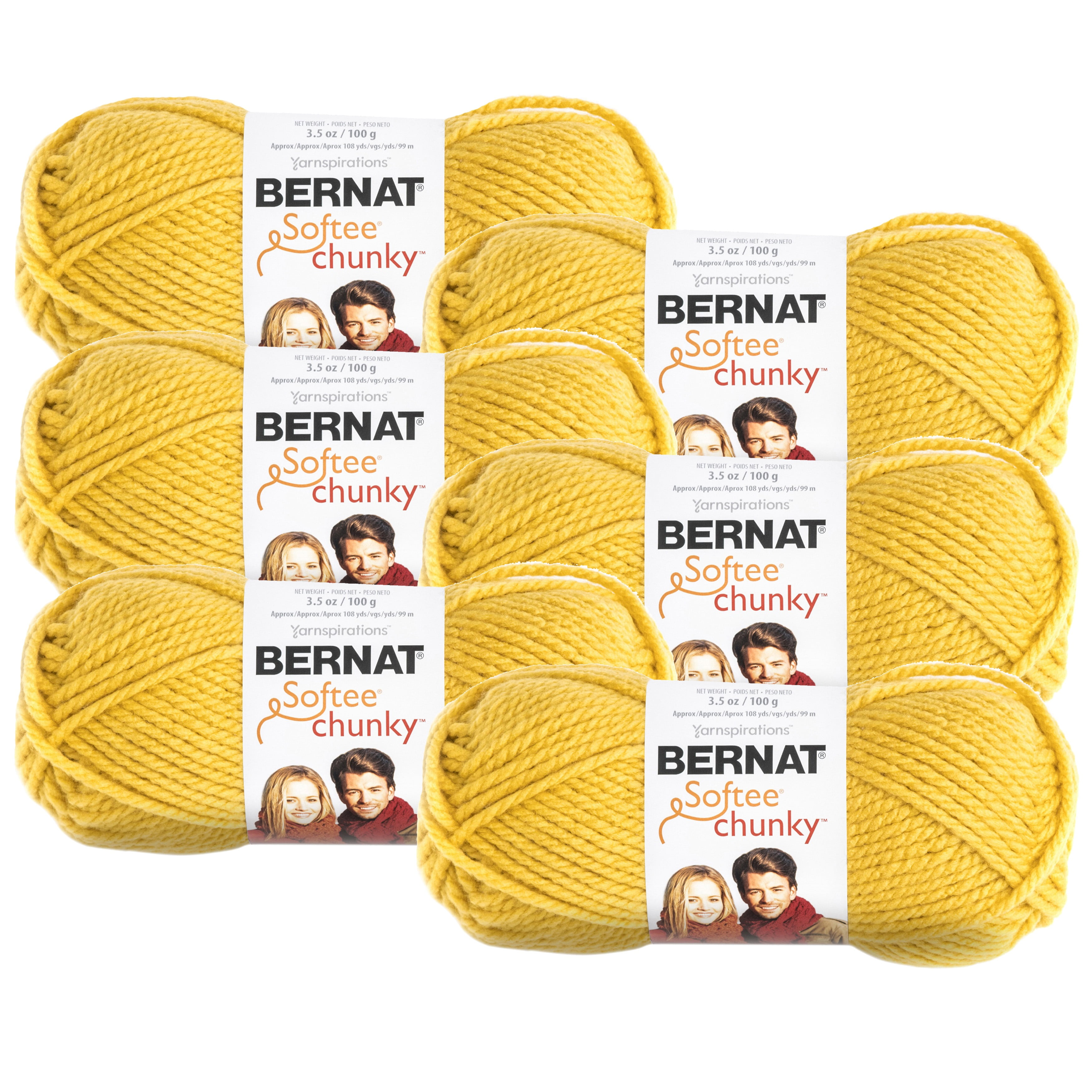 (Pack of 6) Bernat Softee Chunky Yarn-Glowing Gold - Walmart.com