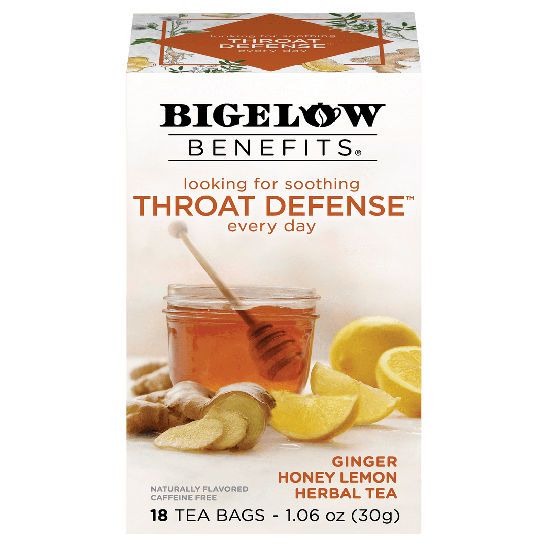 (Pack of 6), Bigelow Throat Defense™ Ginger Honey Lemon Herbal Tea, 1. ...