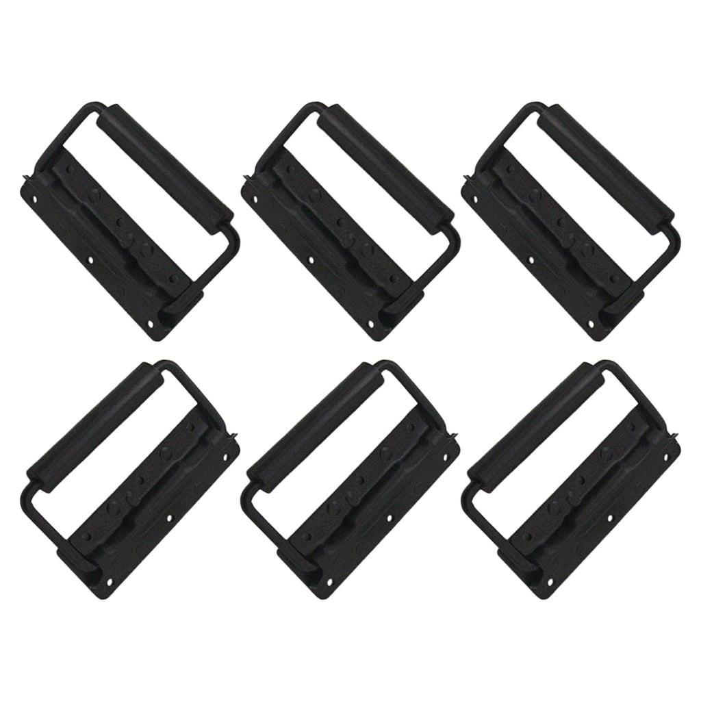 Pack of 6 Black Foldable Handles Spring Mechanism Rustproof for ...